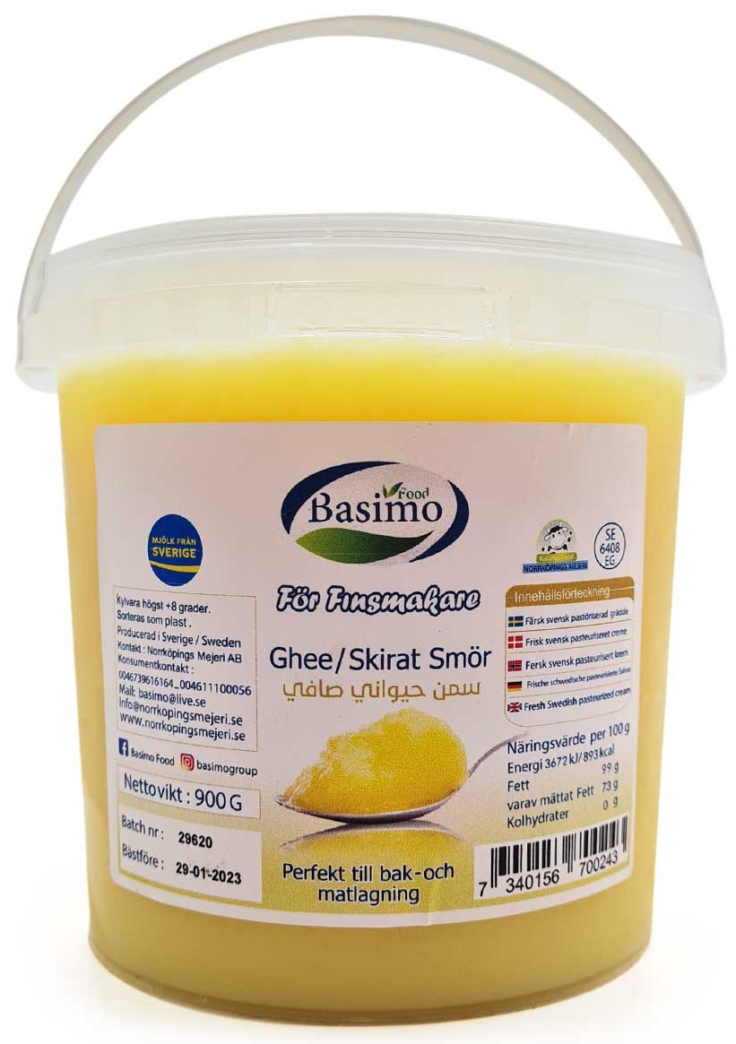 Basimo Ghee Smør 900 g x 6 Stk | Animalsk Ghee | Oliven & Ghee | Mer ...