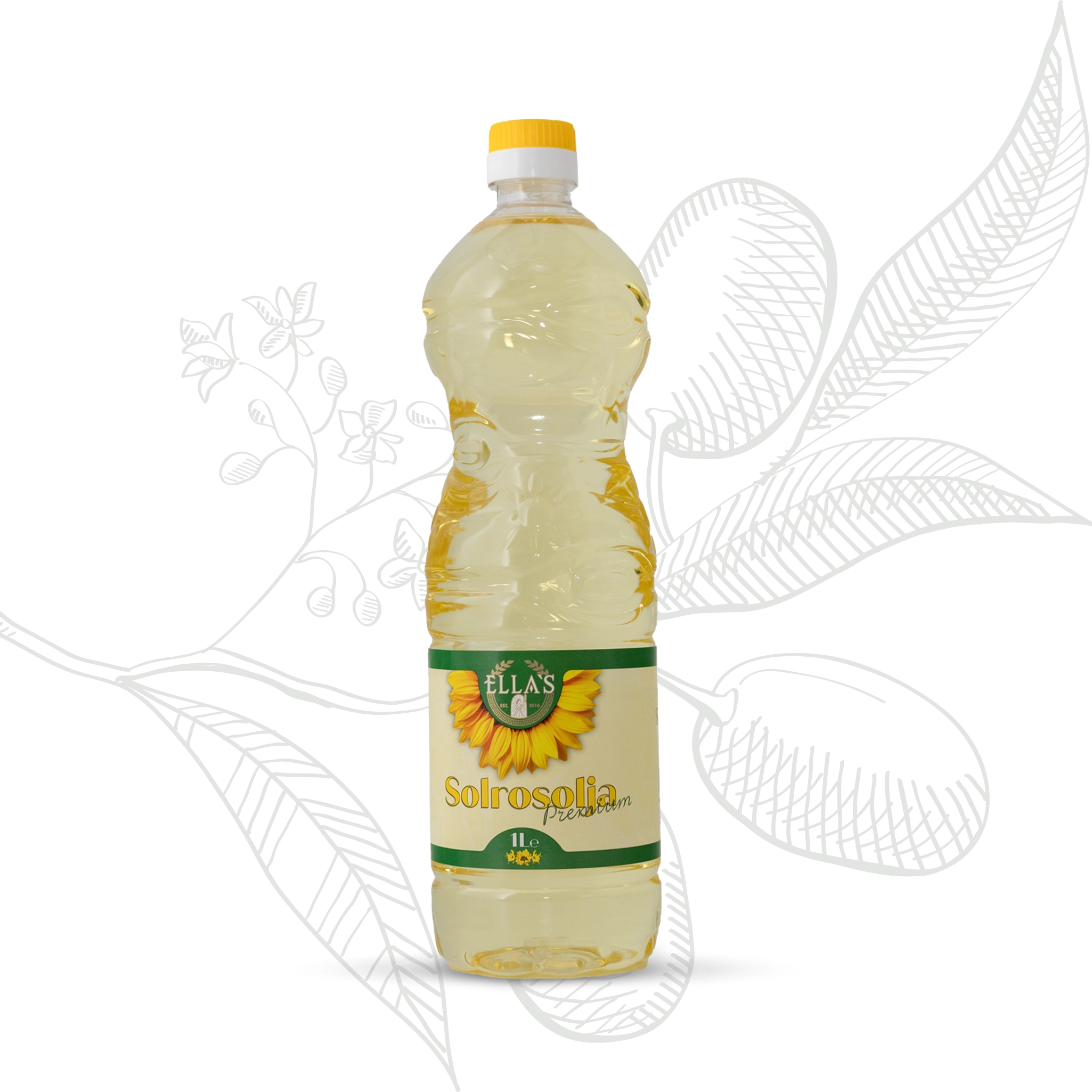 ELLAS Solsikkeolje 1L x 15 Stk | Solsikkeolje | Oliven & Ghee | Mer Sparing