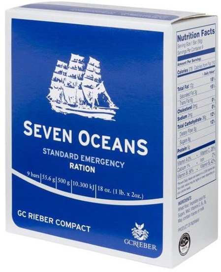 SEVEN OCEANS Ration 500 g x 24 Stk | Kjeks | Dessert & Chips | Mer Sparing